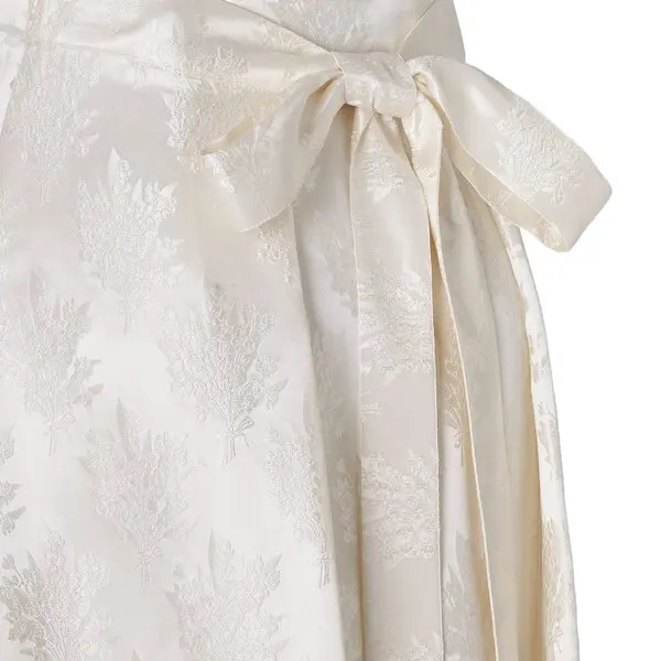 Fendi Floral Jacquard Midi Skirt - White