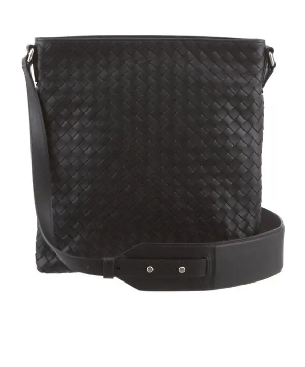Bottega Veneta Woven Leather Cross-body Bag - Black