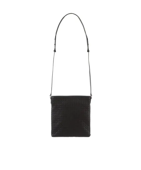 Bottega Veneta Woven Leather Cross-body Bag - Black