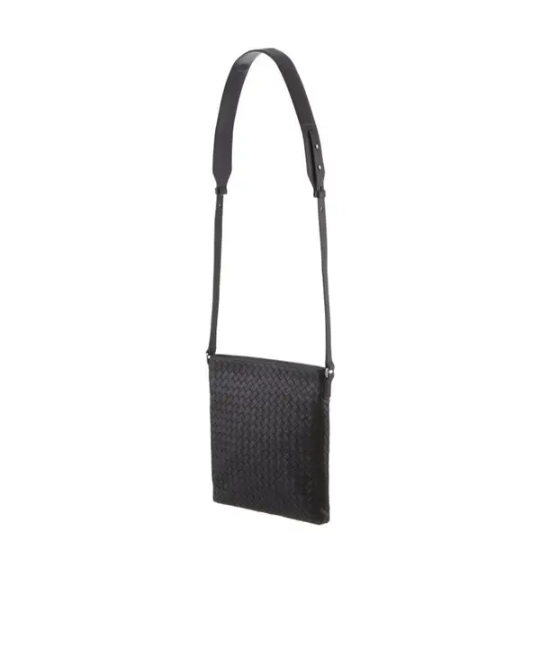 Bottega Veneta Woven Leather Cross-body Bag - Black