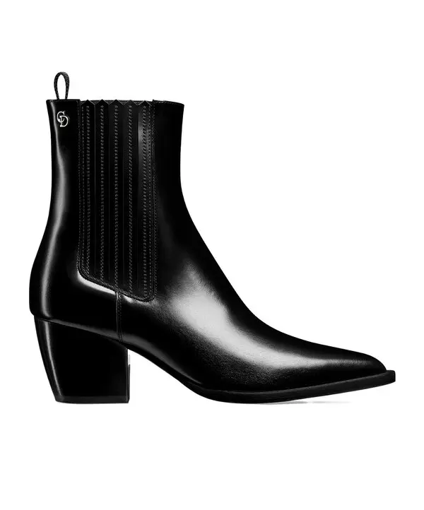 Dior Christian Wild Heeled Ankle Boots - Black