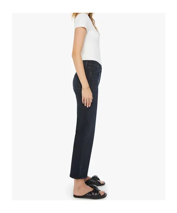 MOTHER Straight Leg Cropped Jeans