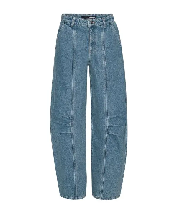 ROTATE BY BIRGER CHRISTENSEN Panelled Denim Trousers - Blue