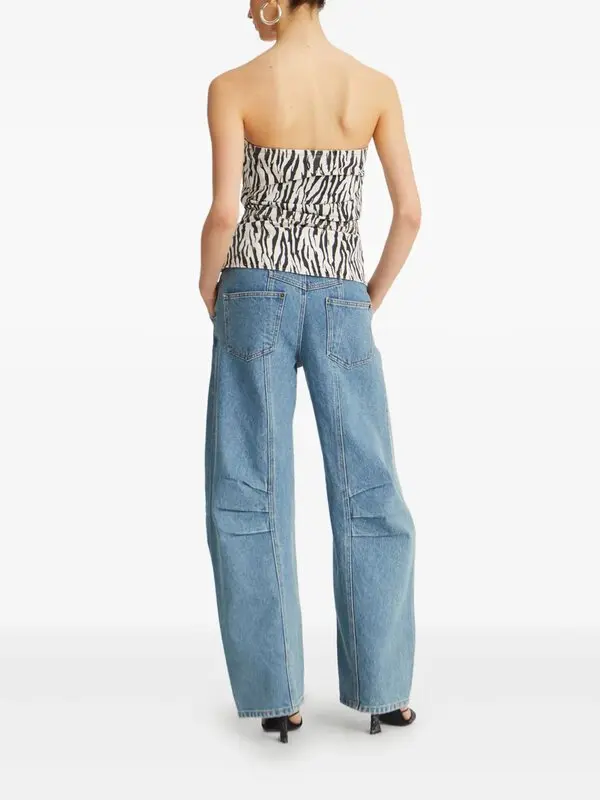 ROTATE BY BIRGER CHRISTENSEN Panelled Denim Trousers - Blue