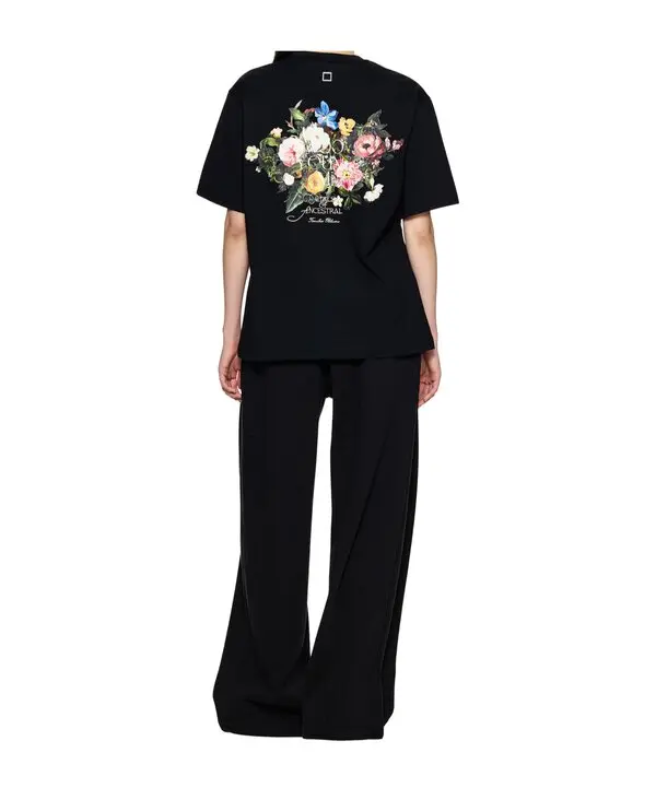 WOOYOUNGMI Logo Patch Floral T-shirt