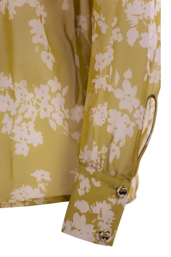 Elisabetta Franchi Floral Print Blouse - Curry/quartz