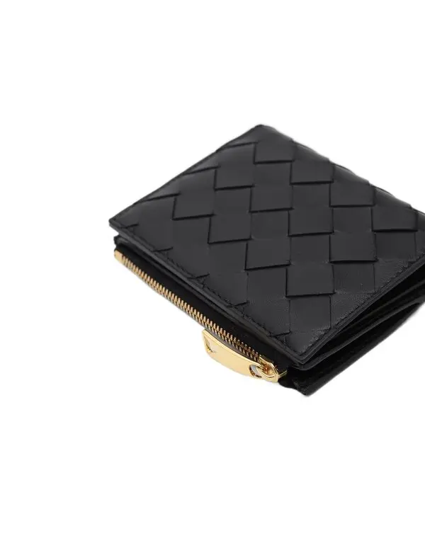 Bottega Veneta Zipped Bi-fold Wallet - Black