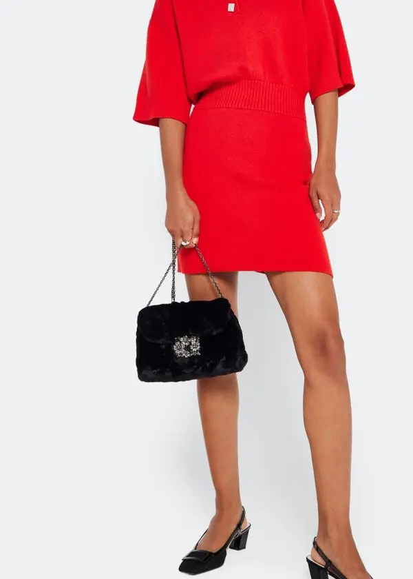 ROGER VIVIER Embellished Shoulder Bag - Black