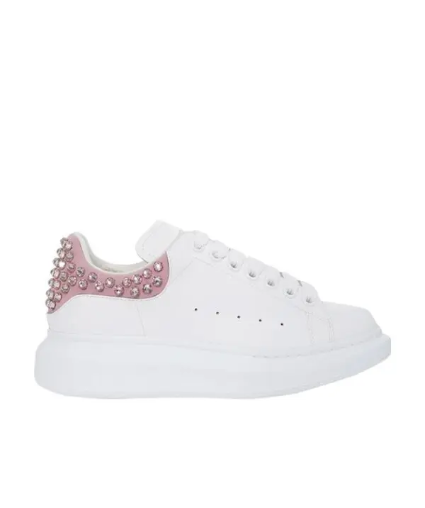 Alexander McQueen Embellished Lace-up Sneakers - White