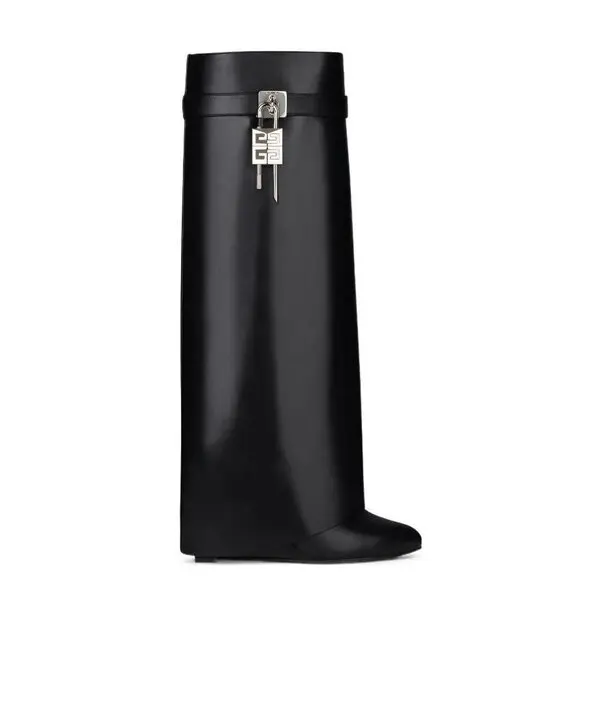 Givenchy Shark Lock Boots With Padlock Detailing - Black