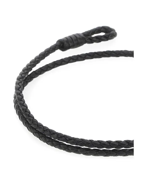 TOM FORD T-lock Braided Leather Bracelet