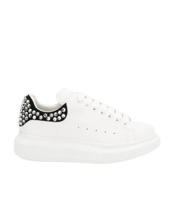 Alexander McQueen Logo Lace-up Embellished Sneakers - White