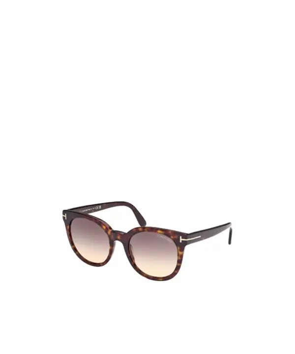 TOM FORD Moira Round Frame Sunglasses - Nude