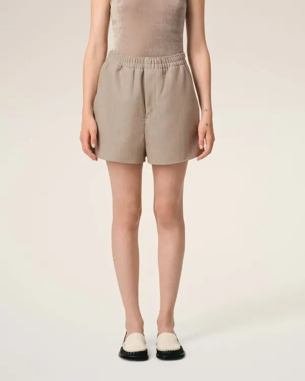 Ami Elastic Waist Shorts - Ginger
