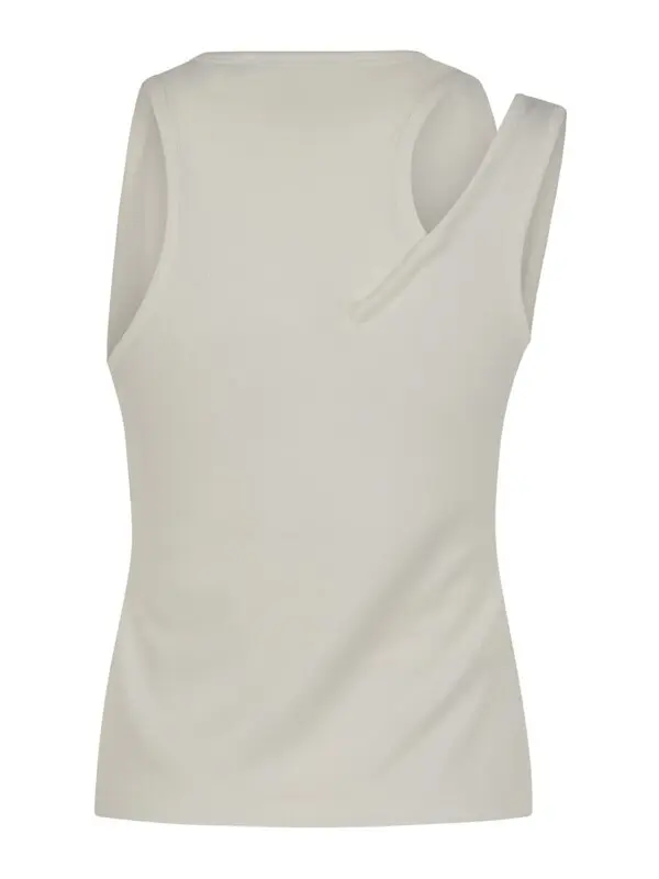 Christopher Esber Asymmetrical V-neck Ribbed Tank Top