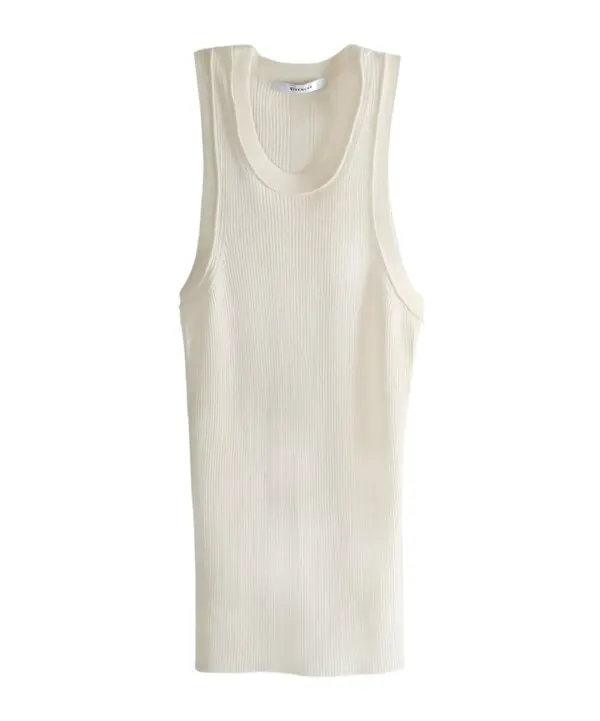Givenchy Ribbed-knit Tank Top - Ivory White