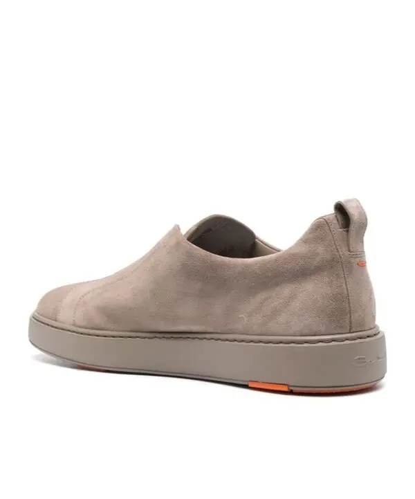Santoni Logo Printed Slip-on Sneakers - Nude
