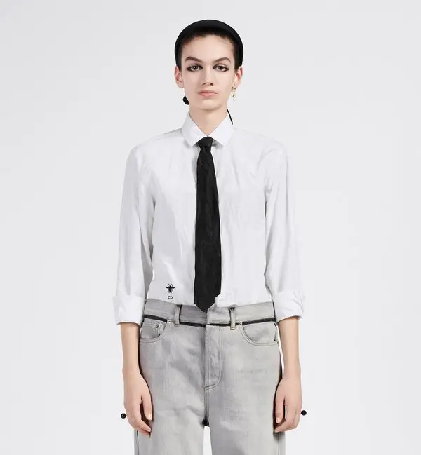Dior Wrinkle Detailed Tie