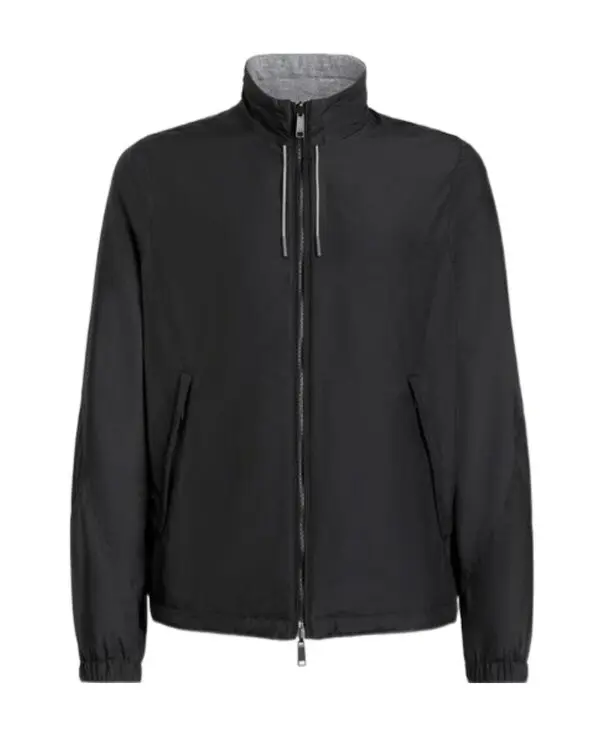 Zegna Zipped Stand Collar Jacket