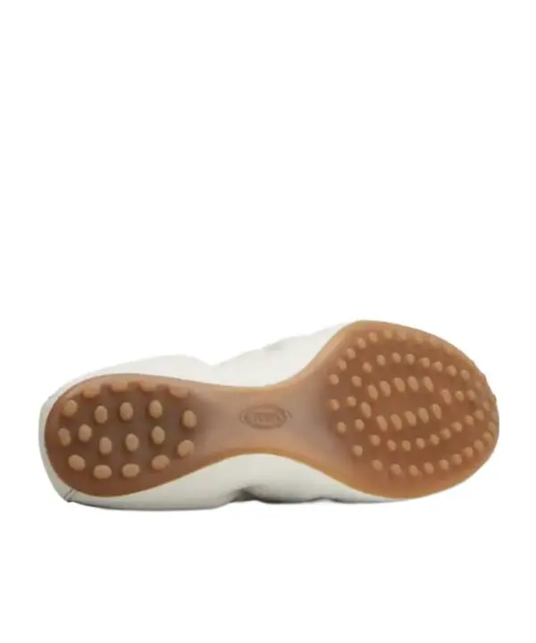 TOD'S Embellished Ballerina Flats With Metal Rings - White