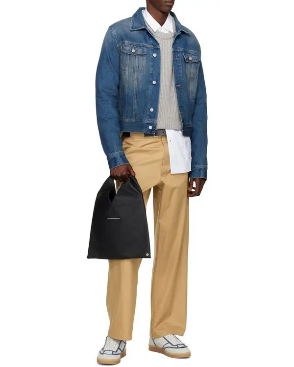 MAISON MARGIELA Triangle Top Handle Tote Bag - Black