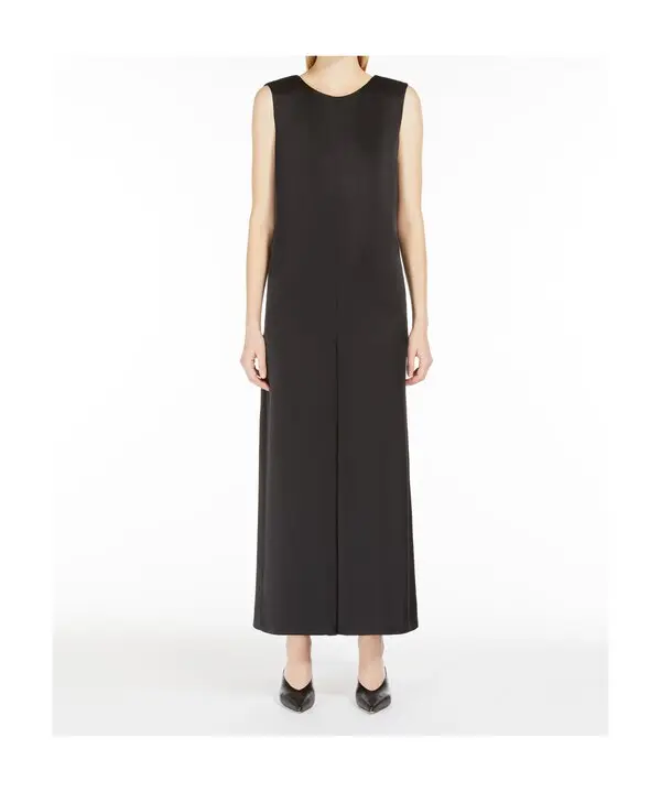 Max Mara Sleeveless V-neck Wide-leg Jumpsuit With Back Ties