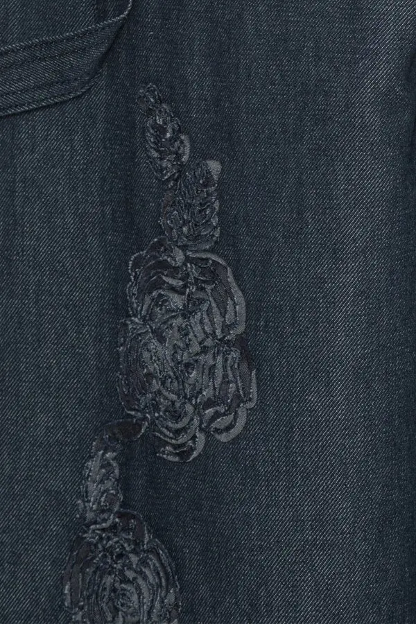 ROTATE BY BIRGER CHRISTENSEN Rose-embroidered Five-pocket Jeans