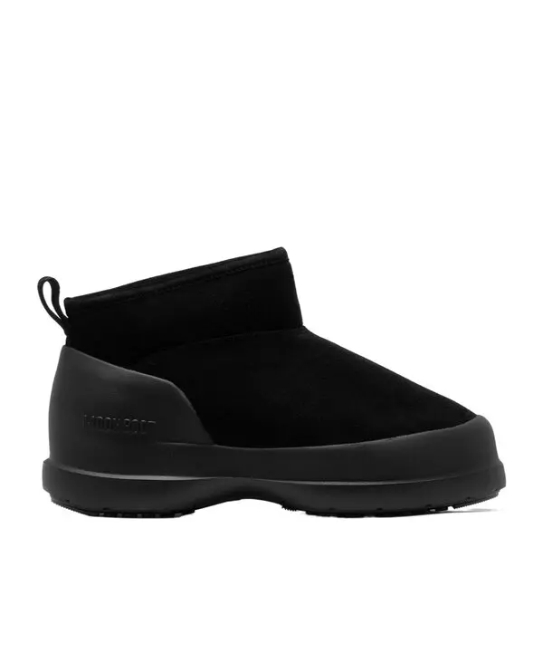 Moon Boot Luna Logo Debossed Slip-on Boots - Black