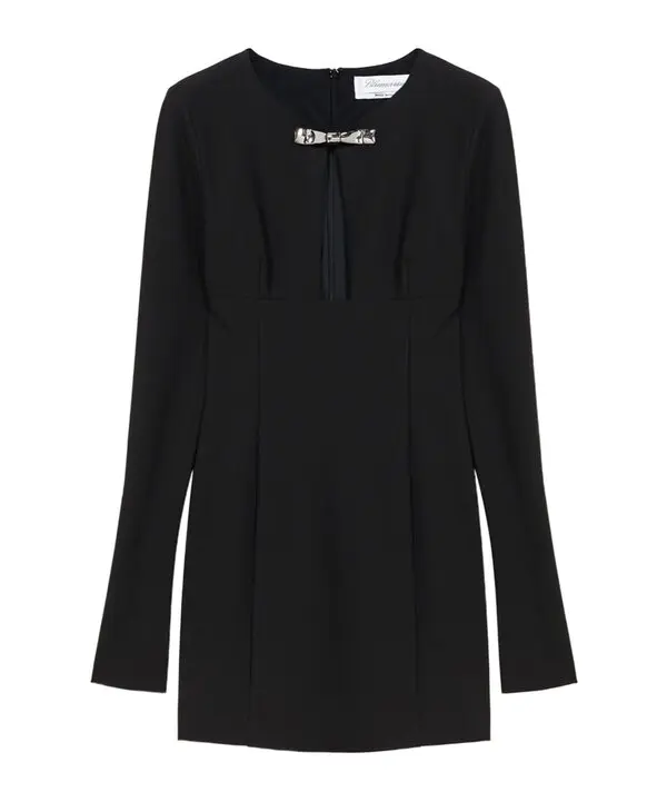 Blumarine Pin Decorated Compact Knitted Dress