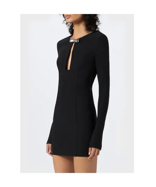 Blumarine Pin Decorated Compact Knitted Dress
