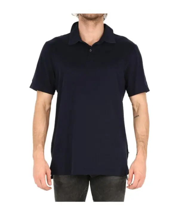 JAMES PERSE Short-sleeved Jersey Polo Shirt - Black