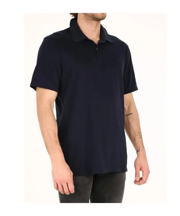 JAMES PERSE Short-sleeved Jersey Polo Shirt - Black