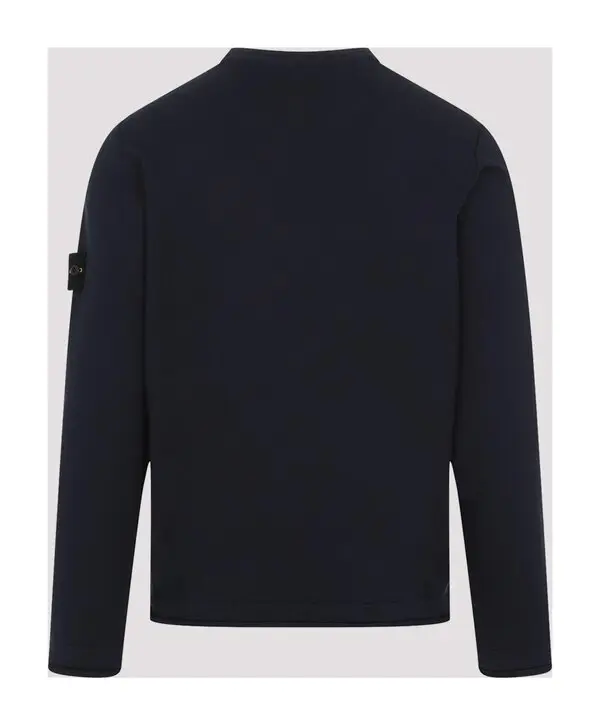 Stone Island Logo Patch Crewneck Sweatshirt - Blue
