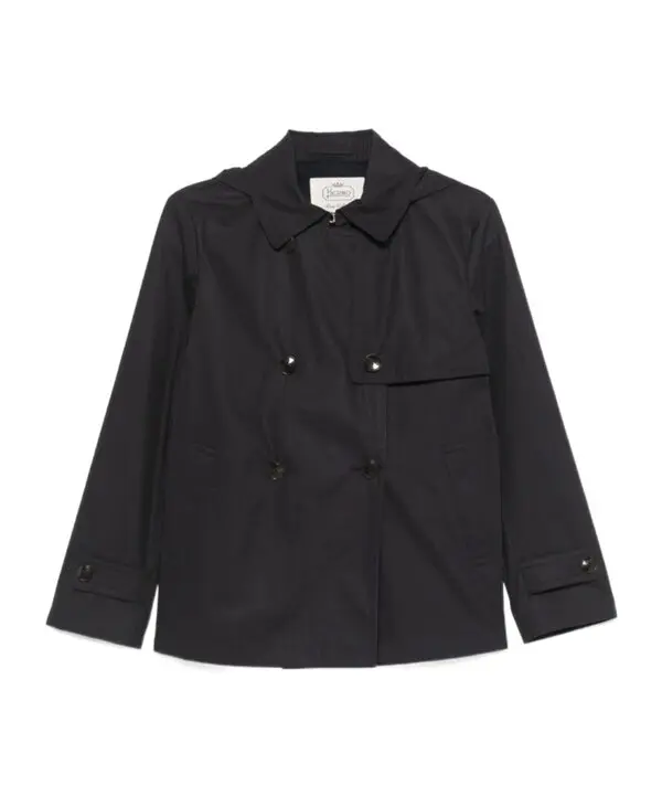 Herno Double-breasted Long-sleeved Casual Jacket With Vented Back