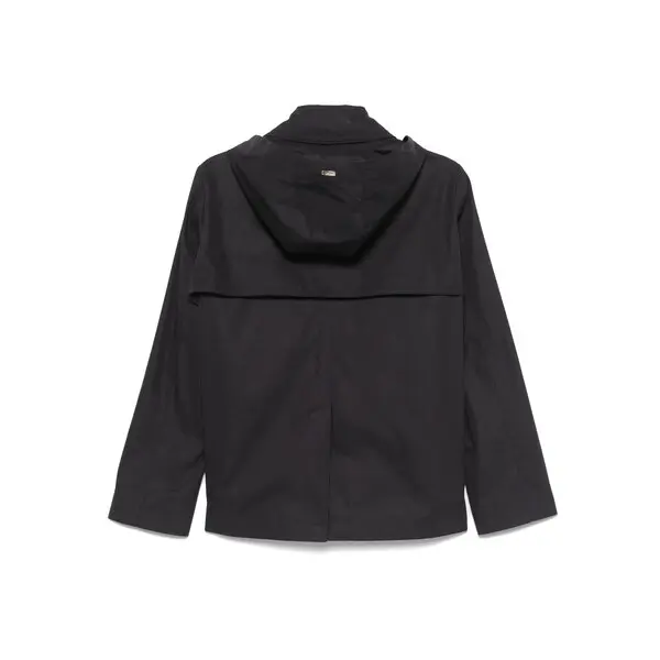 Herno Double-breasted Long-sleeved Casual Jacket With Vented Back - Black