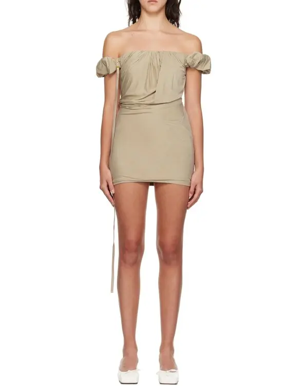 Jacquemus La Robe Ciceri Draped Mini Dress