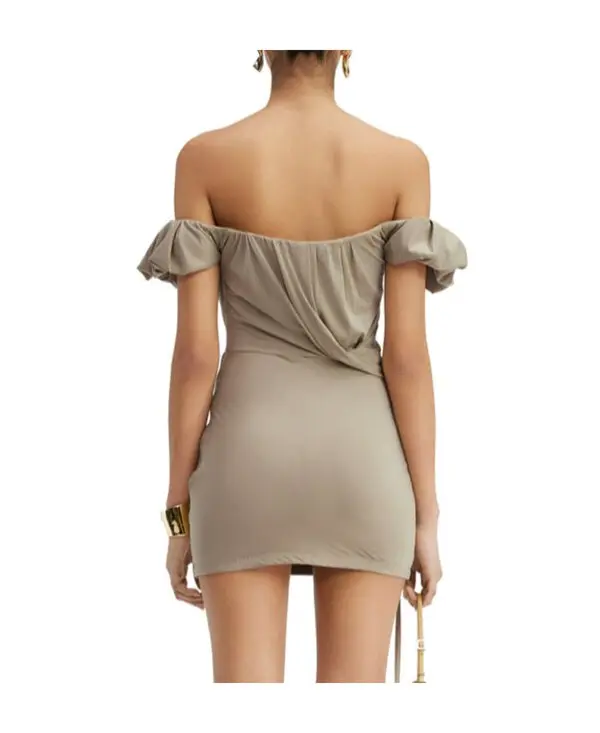 Jacquemus La Robe Ciceri Draped Mini Dress