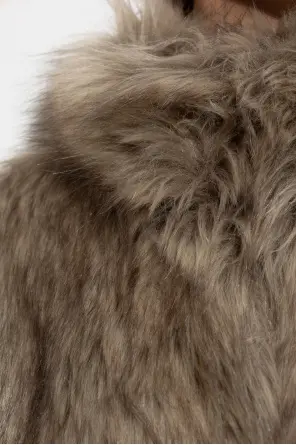 MISBHV Faux Fur Stand Collar Jacket
