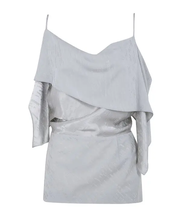MAISON MARGIELA Folded Jacquard Top - Gray