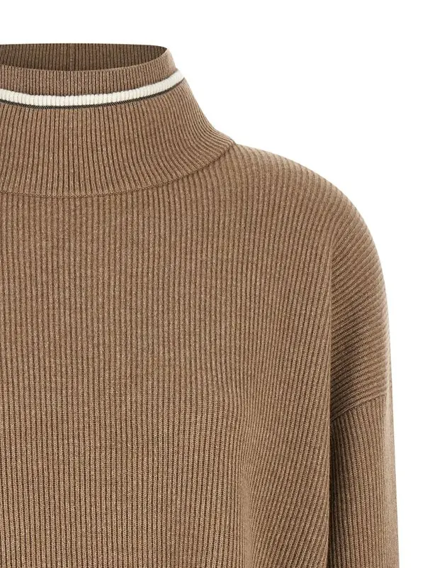 Brunello Cucinelli High Neck Knitted Jumper