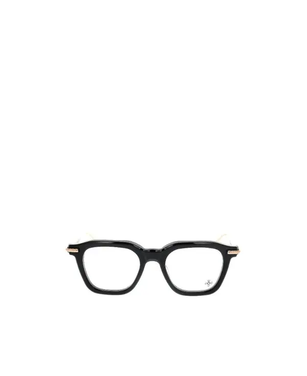 Chrome Hearts Logo Flat Mirror Eyeglasses - Black