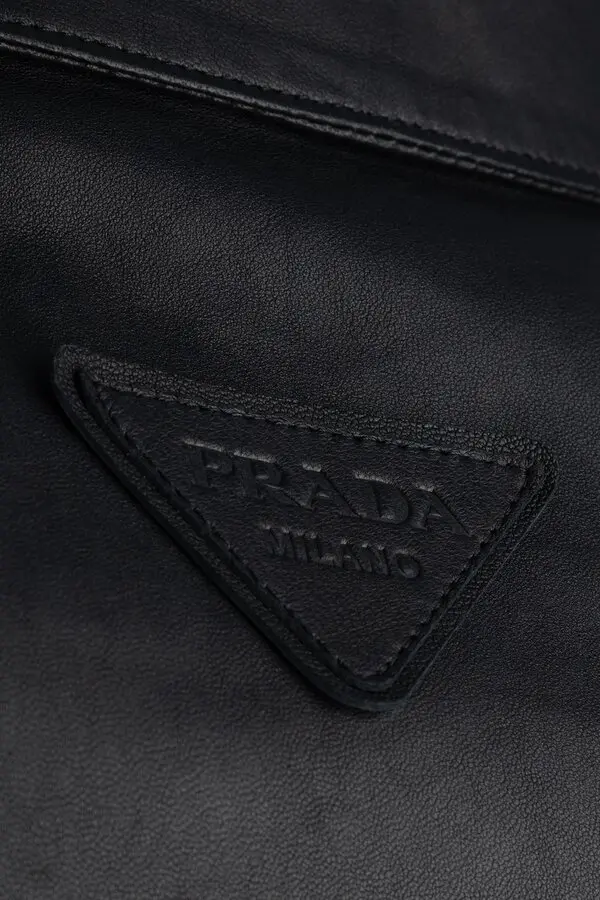 Prada Leather Zip-up Jacket