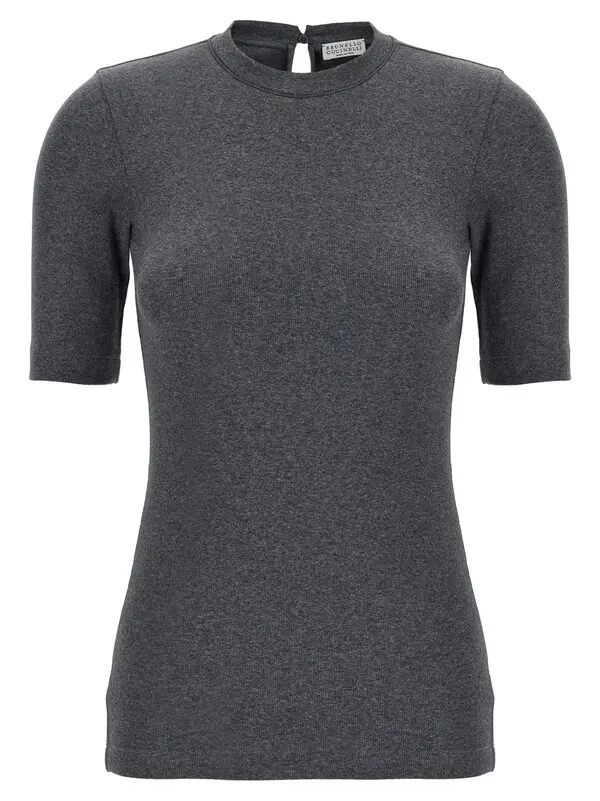 Brunello Cucinelli Crewneck Short-sleeve Top