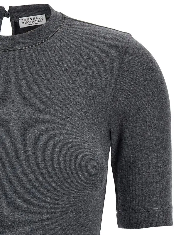 Brunello Cucinelli Crewneck Short-sleeve Top