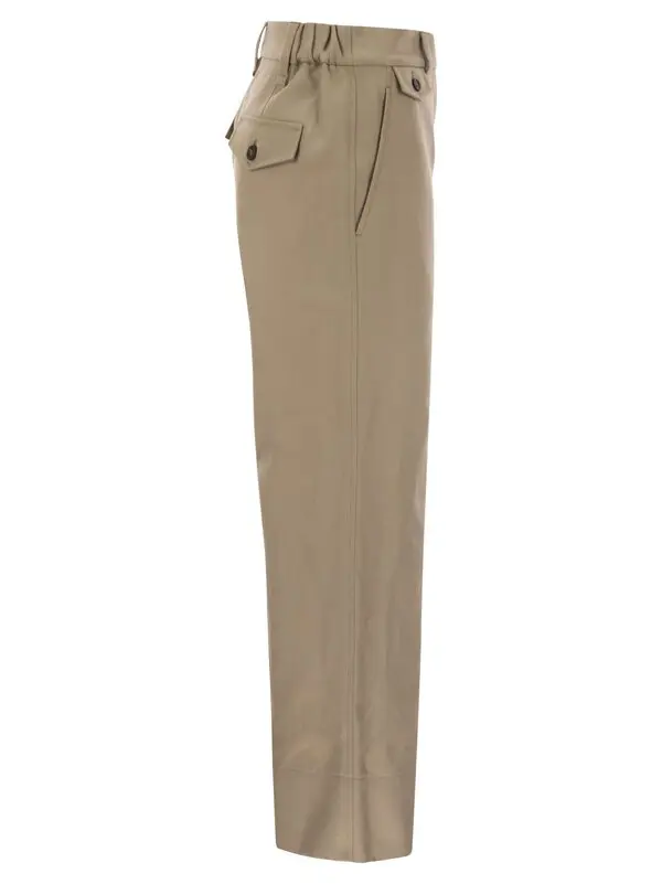 Brunello Cucinelli Embellished Cropped Chino Trousers