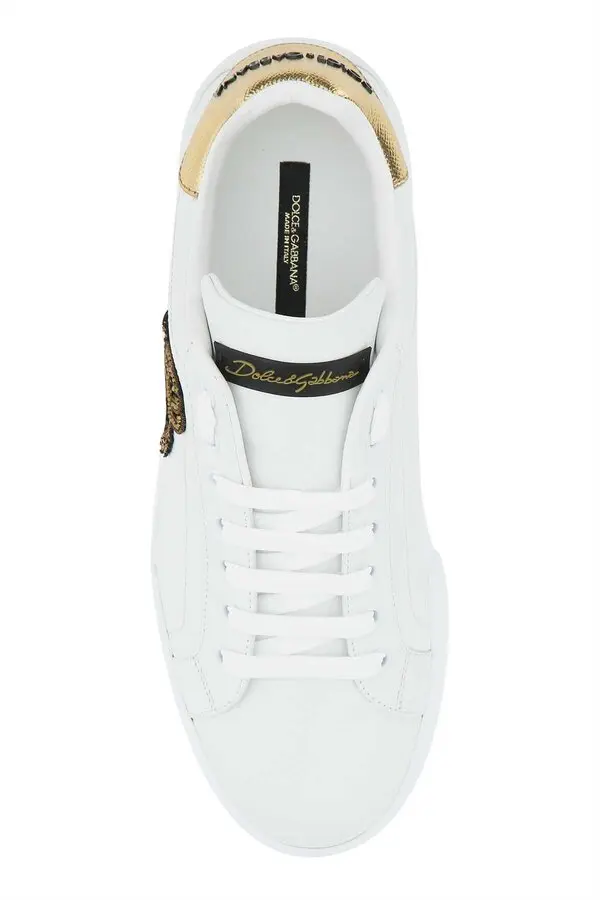 Dolce & Gabbana Portofino Crest Sneakers - White