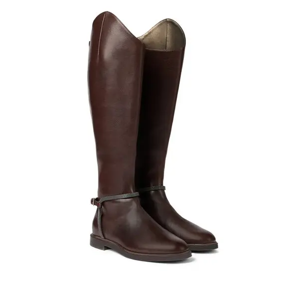 Brunello Cucinelli Knee-high Buckled Boots - Brown