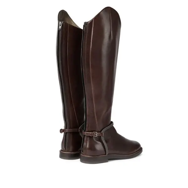 Brunello Cucinelli Knee-high Buckled Boots - Brown