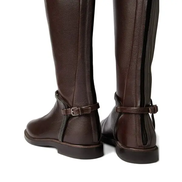 Brunello Cucinelli Knee-high Buckled Boots - Brown