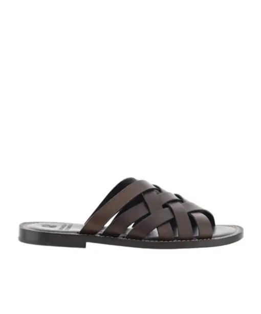 Brunello Cucinelli Woven Flat Sandals - Black